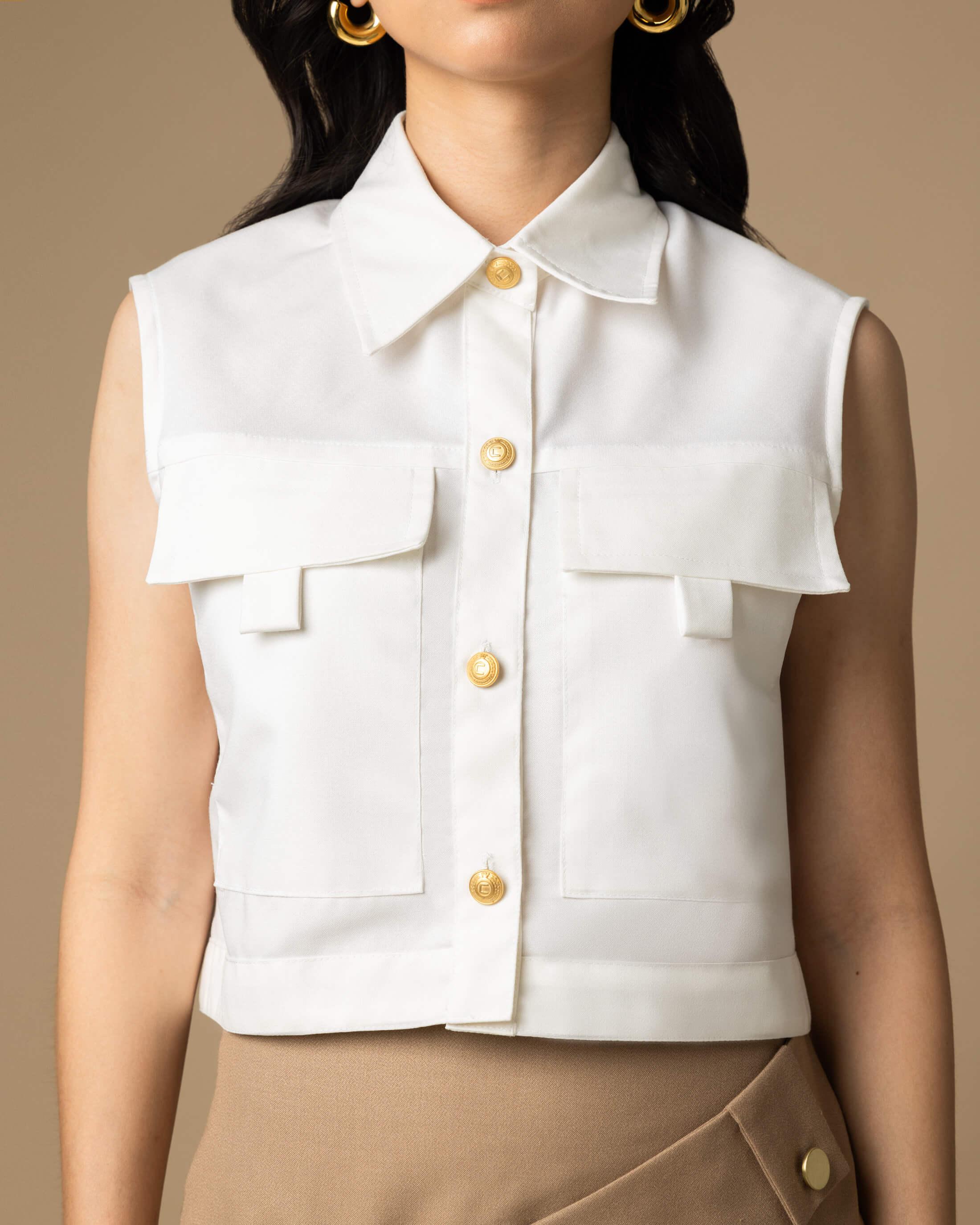 Chill White Vest – Cezara Design Chill White Vest – Cezara Design